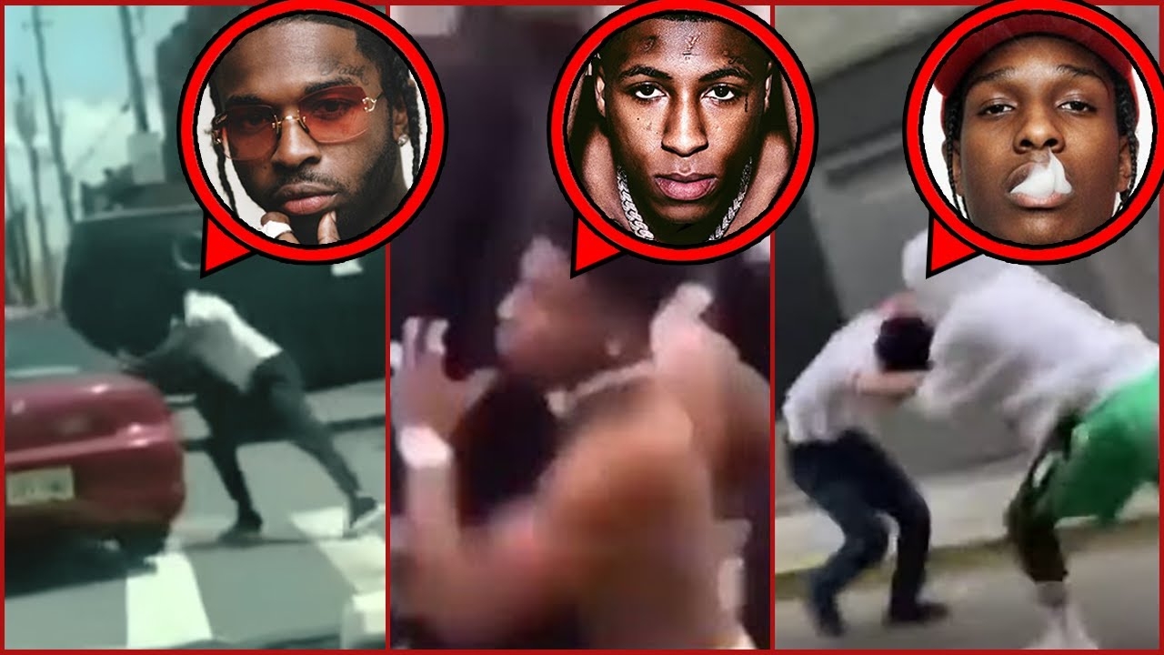 RAPPERS IN FIGHTS (Pop Smoke, NBA YoungBoy, Quando Rondo, ASAP Rocky ...