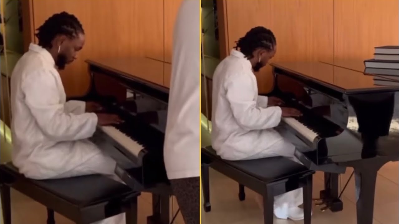 Kendrick Lamar Playing On Piano While Shooting Music Video On ‘Rich ...