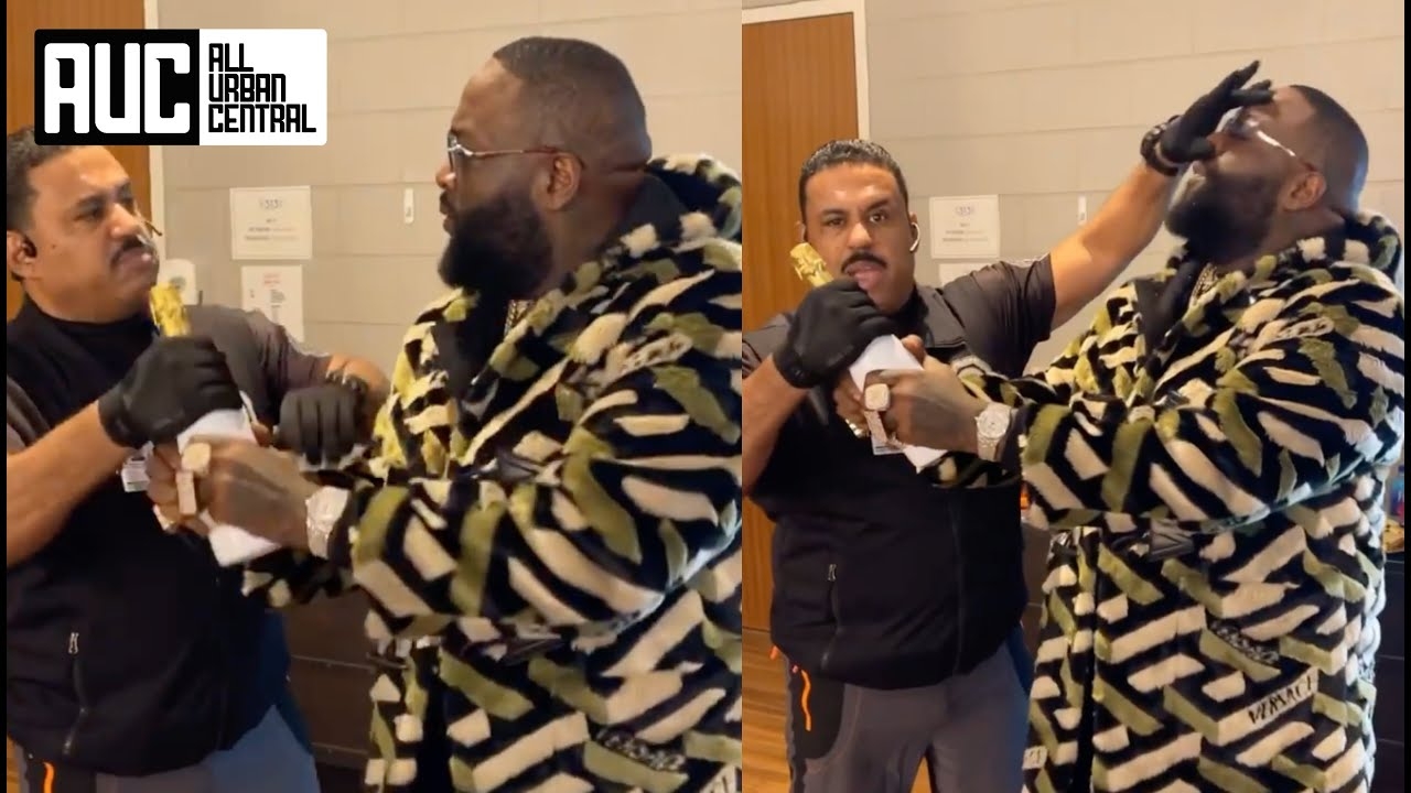 Rick Ross Gets Nose Pushed In By Security Guard Detroit D.U.S.T For ...