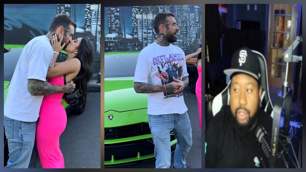Adam Milking this! DJ Akademiks reacts to Adam gifting Lena a Lambo to ...