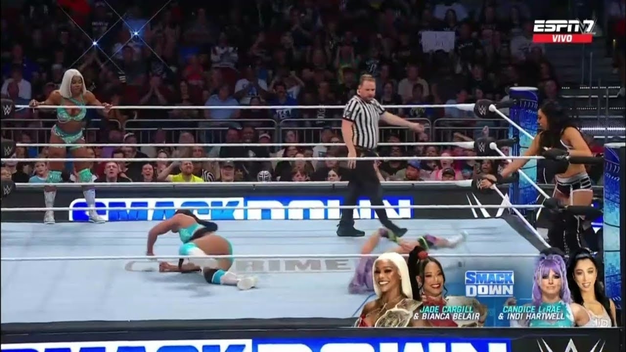 Jade Cargill & Bianca Belair Vs Candice LeRae & Indi Hartwell Parte 2 ...