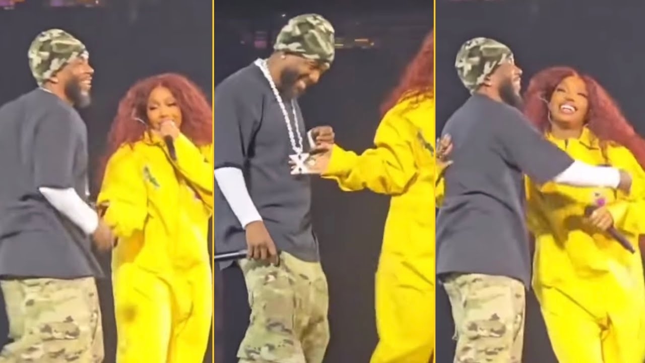 Kendrick Lamar Gives Flowers To SZA She Deserves On The Stage At Grand National Tour 2025 ...
